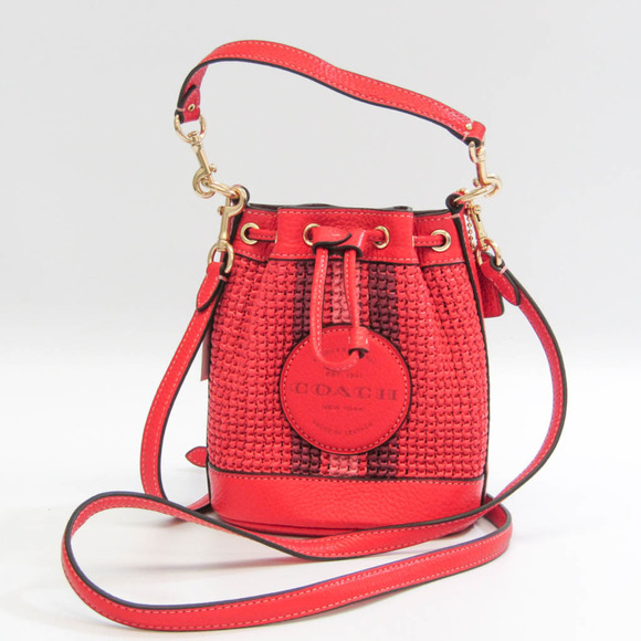 Coach | Bags | Coach Dempsey C9955 Womens Strawleather Handbagshoulder ...